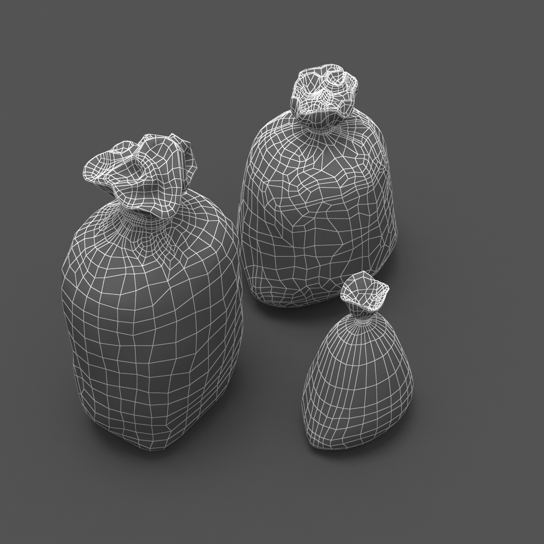 Free Money Sacks 3d Model