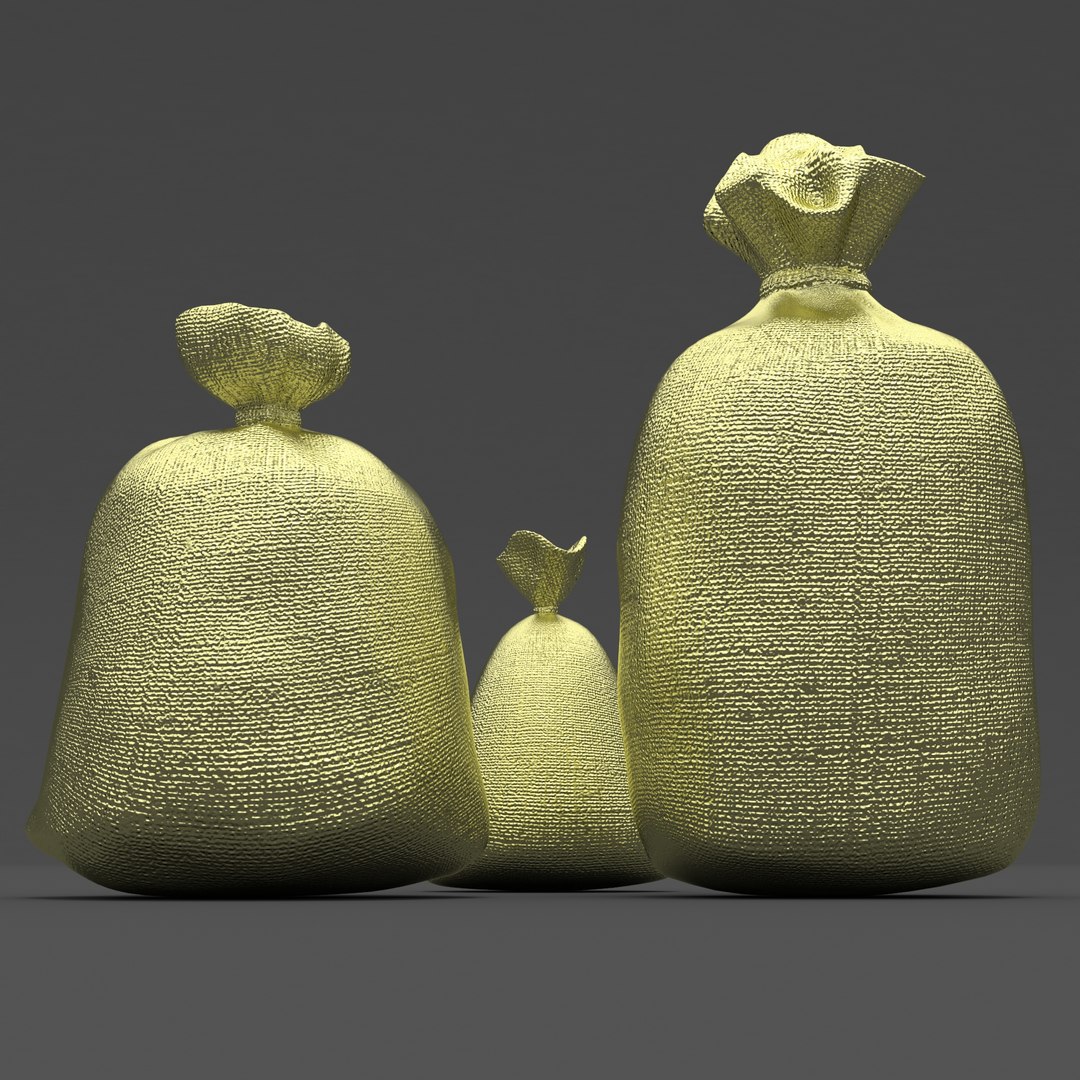 Free Money Sacks 3d Model