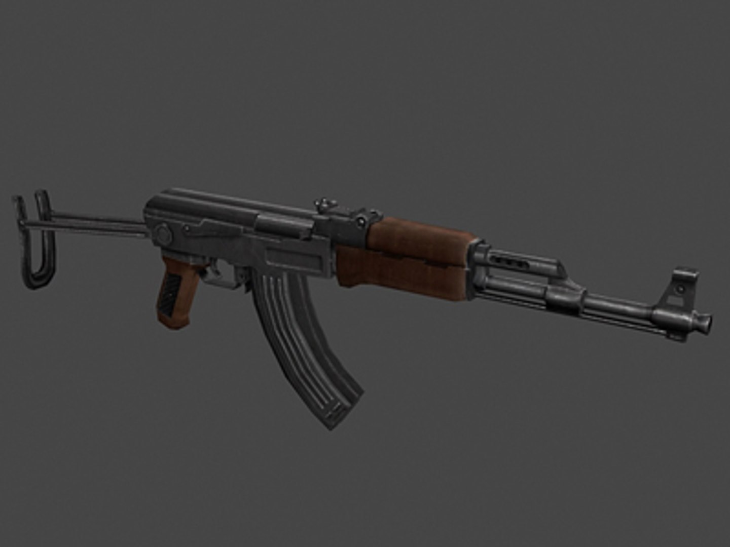 3d model ak47 shorty
