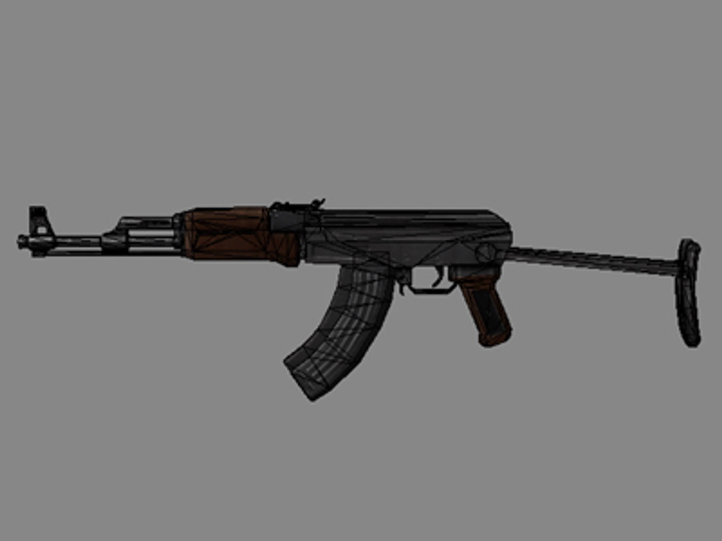 3d model ak47 shorty