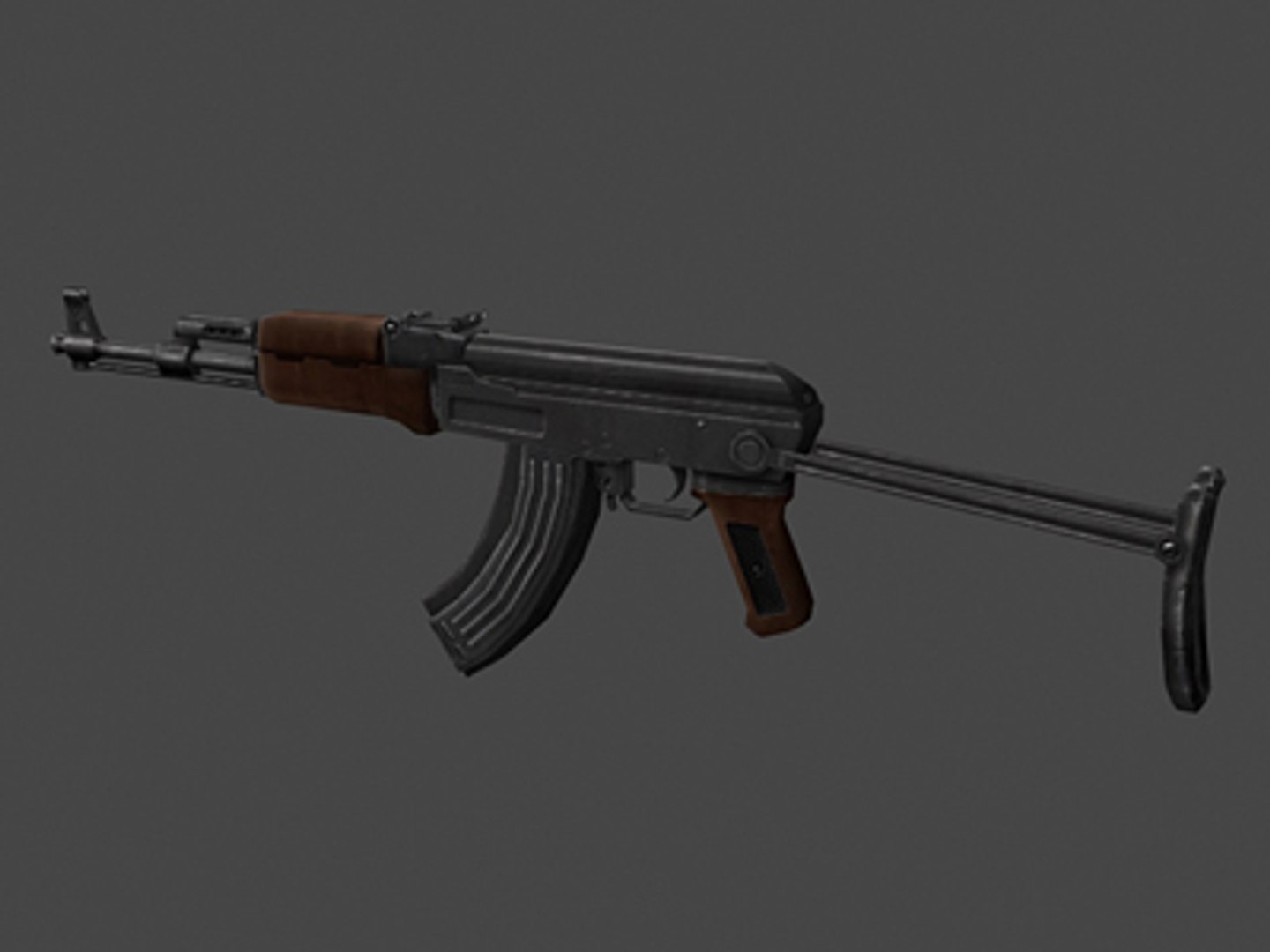 3d model ak47 shorty