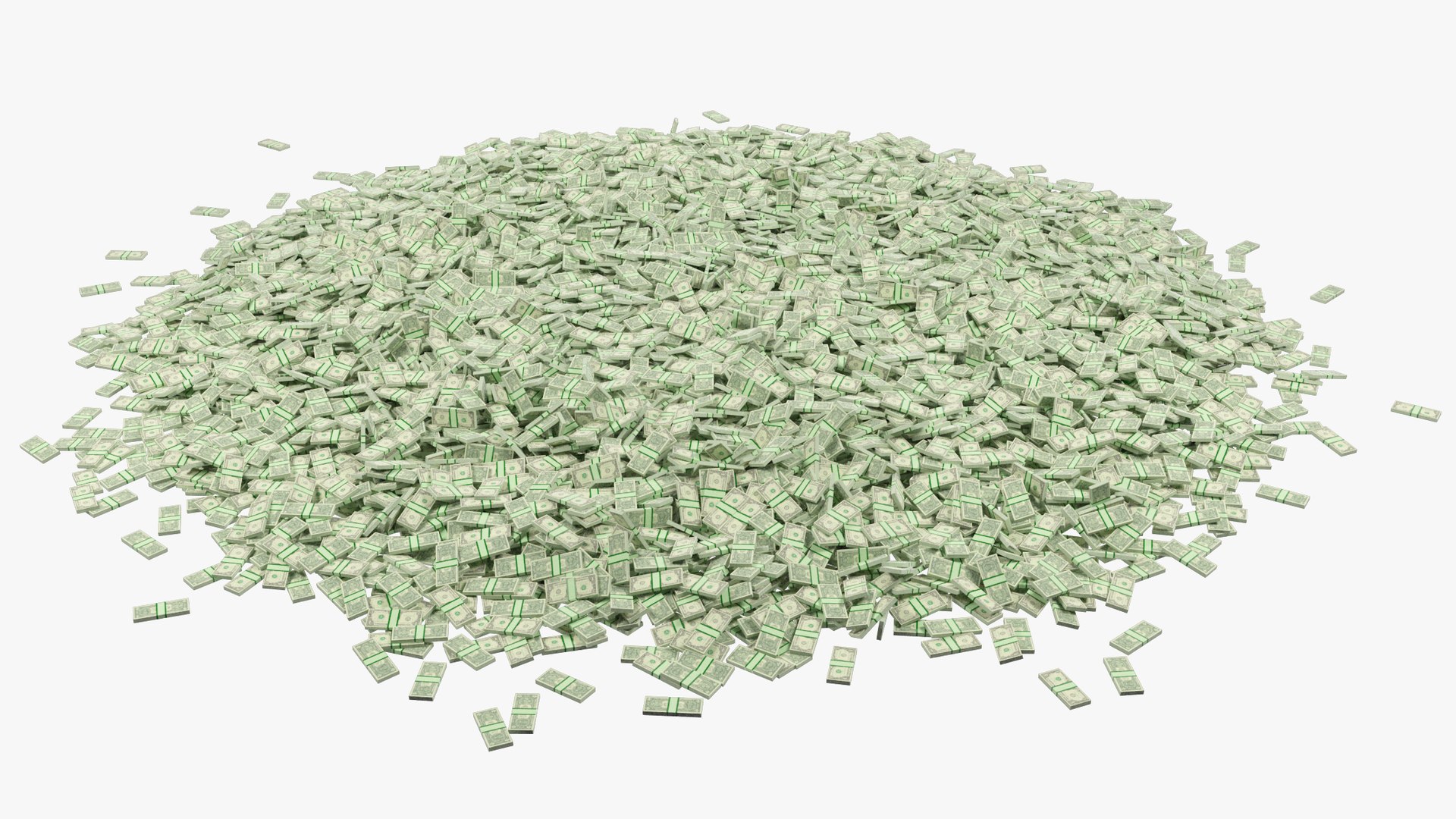 3D Pile Of Stacks Of One Dollar Bills V1 Model - TurboSquid 2022507