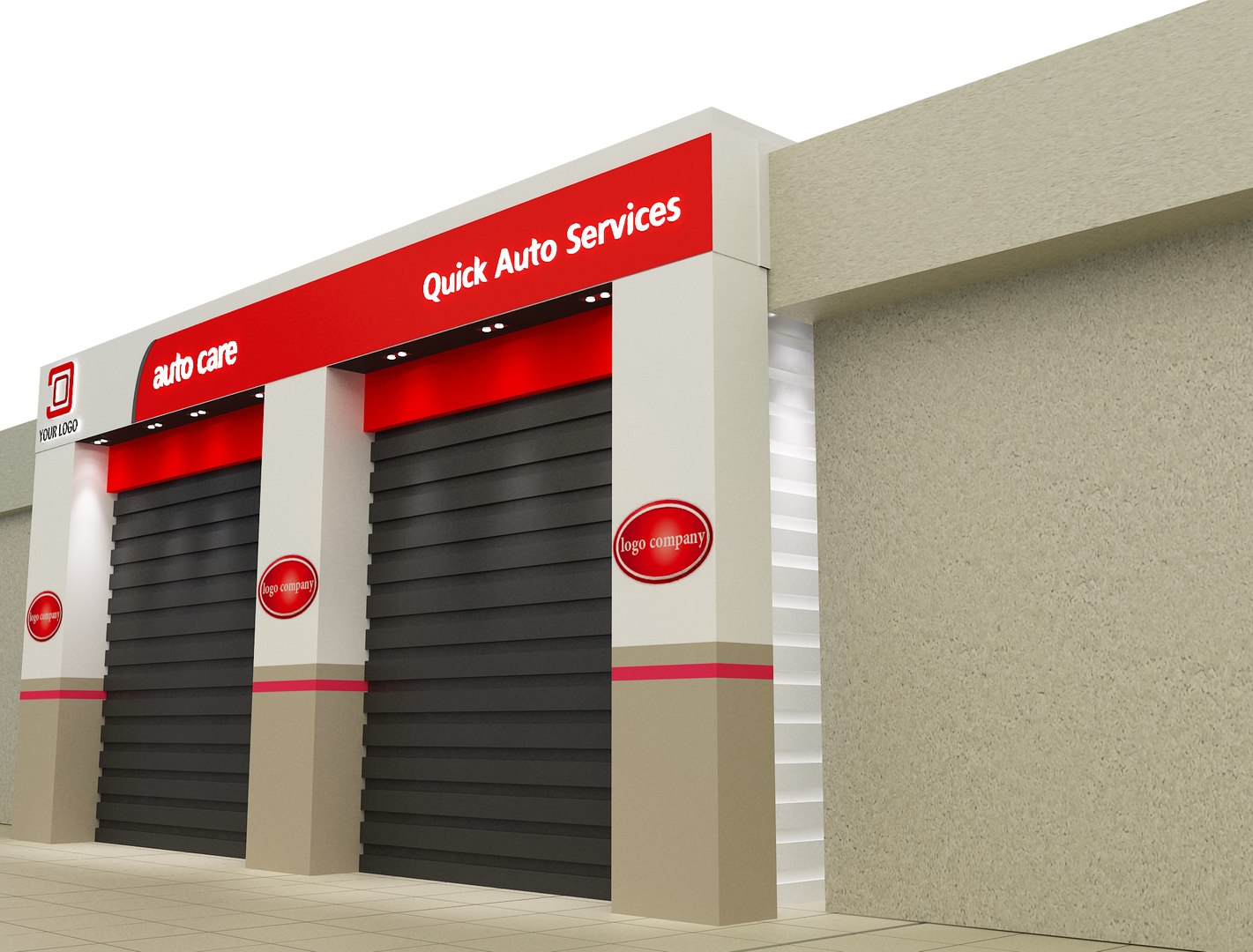 3D Car Service Entrance Logo Sign A615e - TurboSquid 1913536