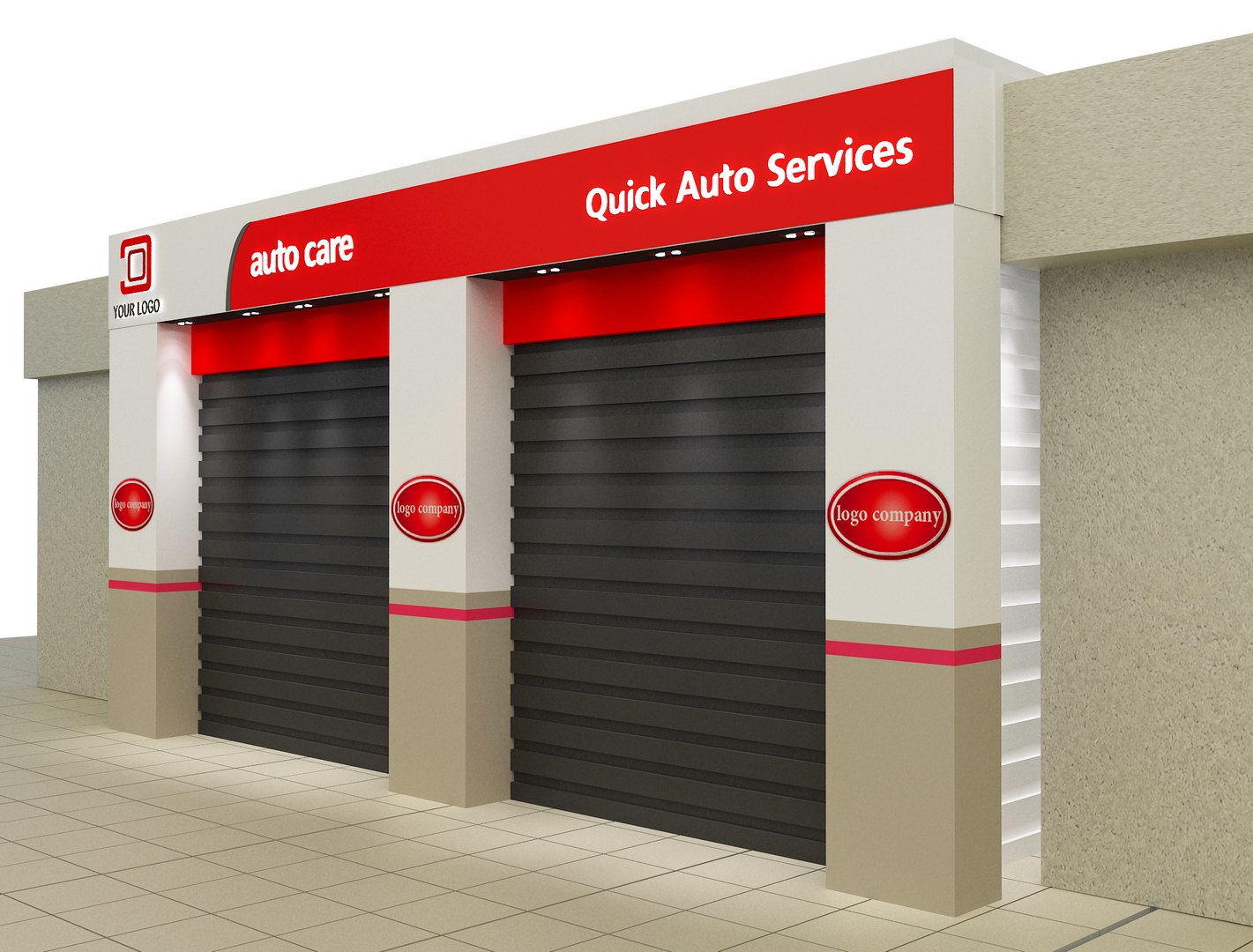 3D Car Service Entrance Logo Sign A615e - TurboSquid 1913536