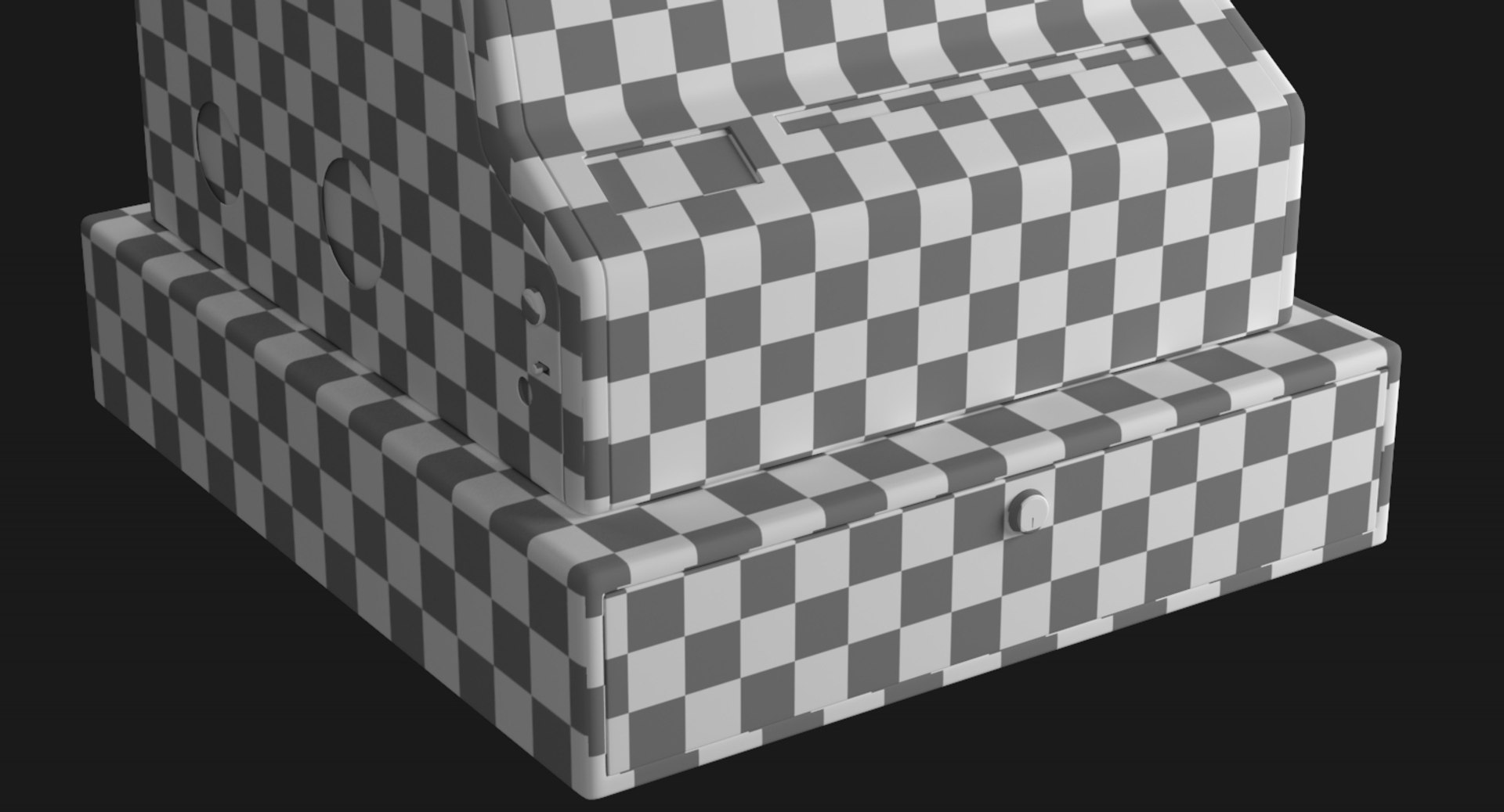 3d model old cash register