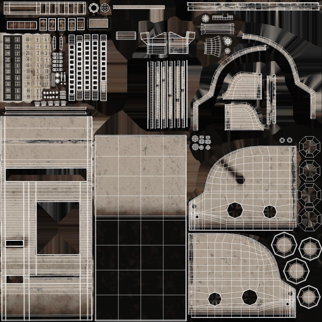 3d model old cash register