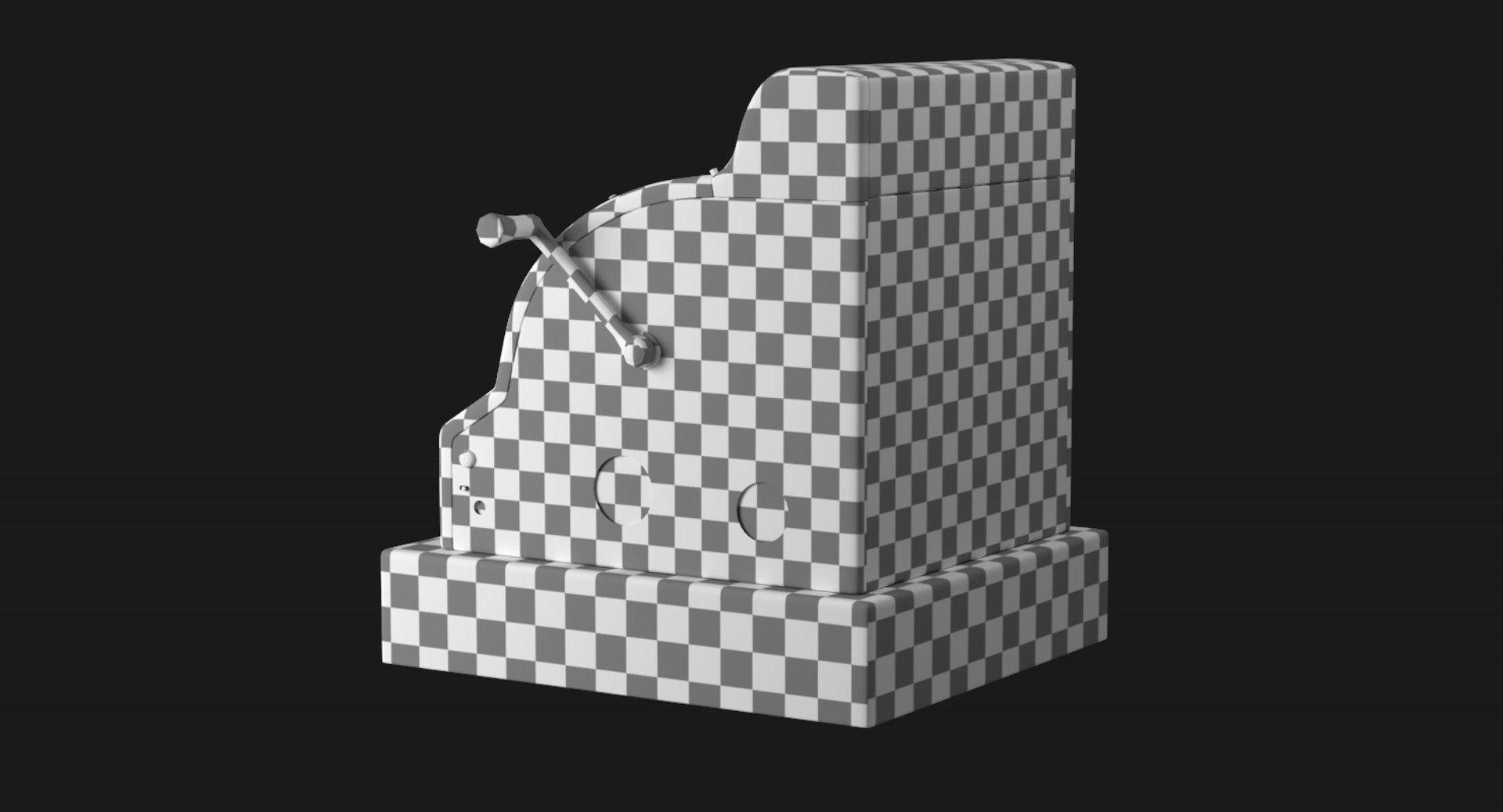 3d model old cash register