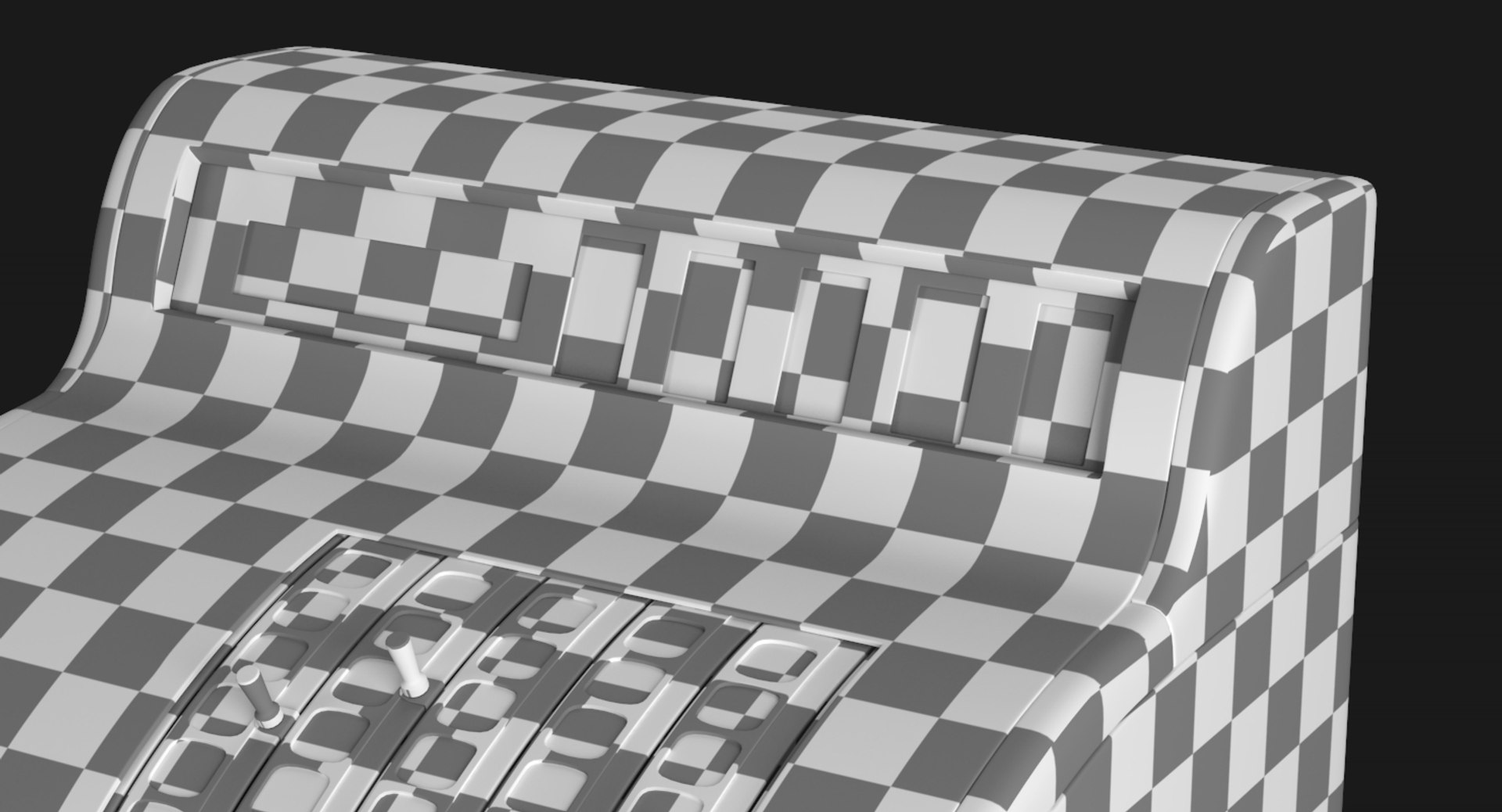 3d model old cash register