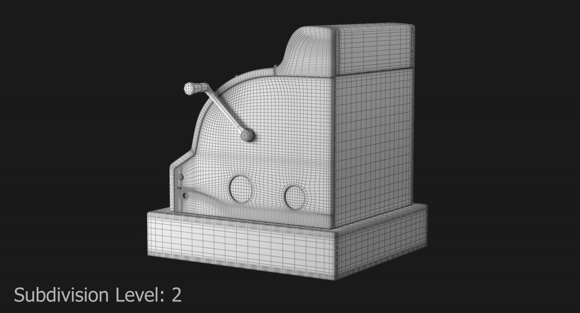 3d model old cash register