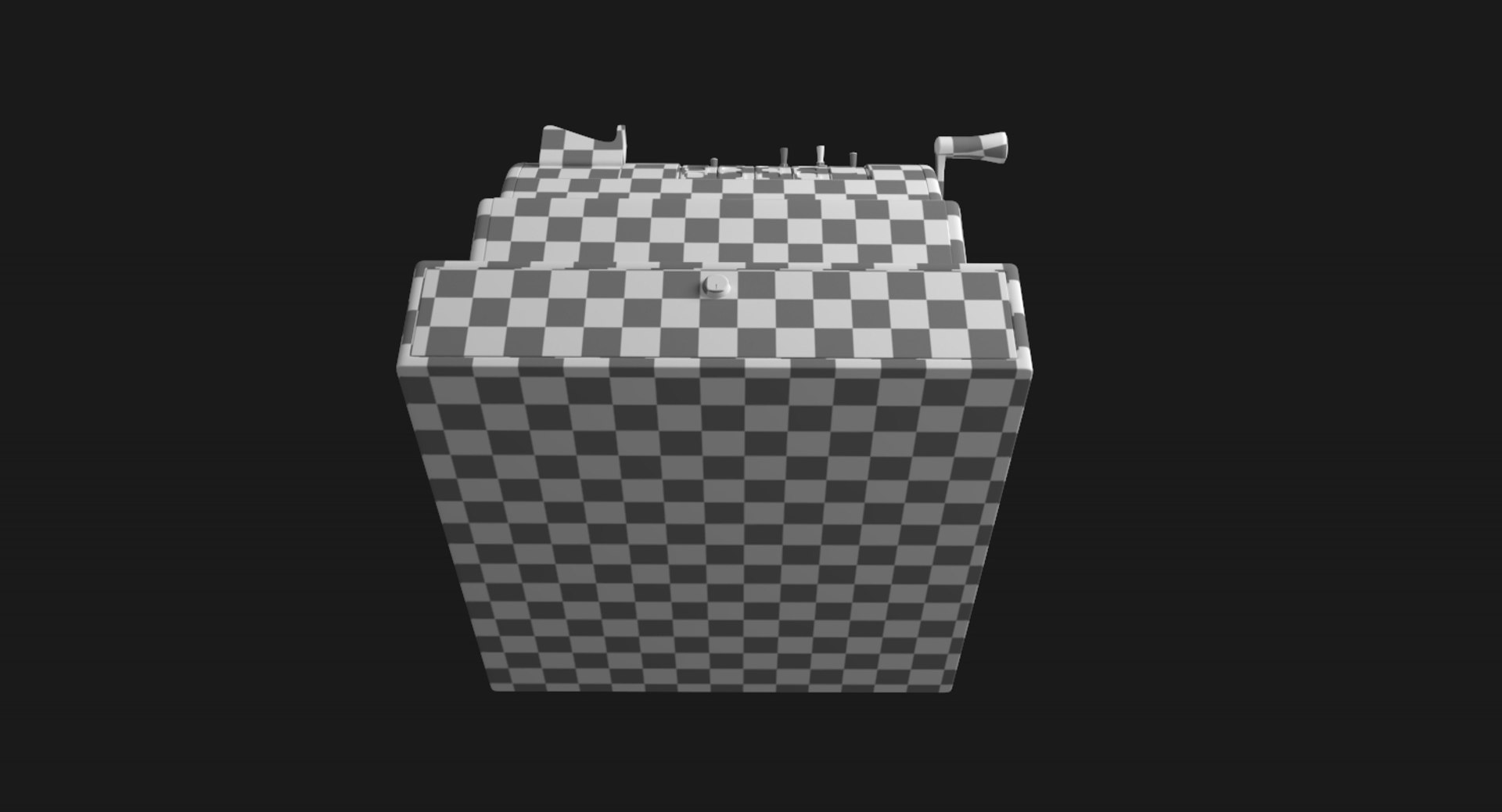 3d model old cash register