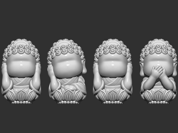 modelo 3d Cuatro budas - TurboSquid 2169383
