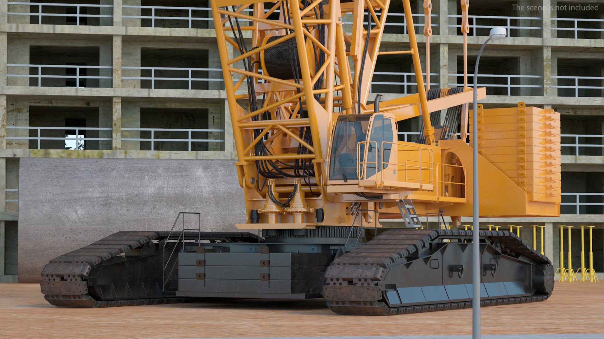 Heavy Lifting Crawler Crane Yellow 3D - TurboSquid 2302317