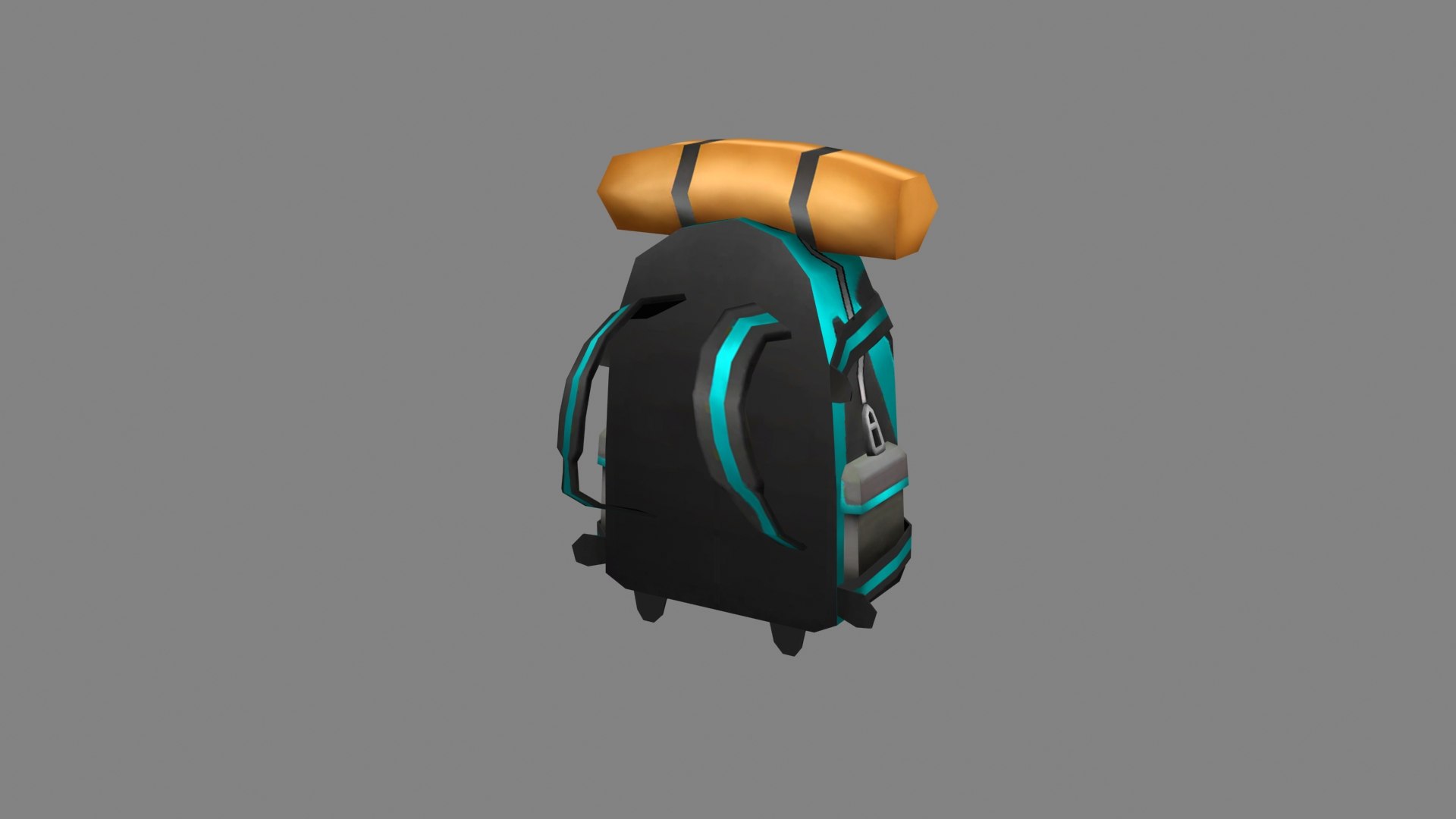 Cartoon blue backpack - rucksack Low-poly 3D model model - TurboSquid ...