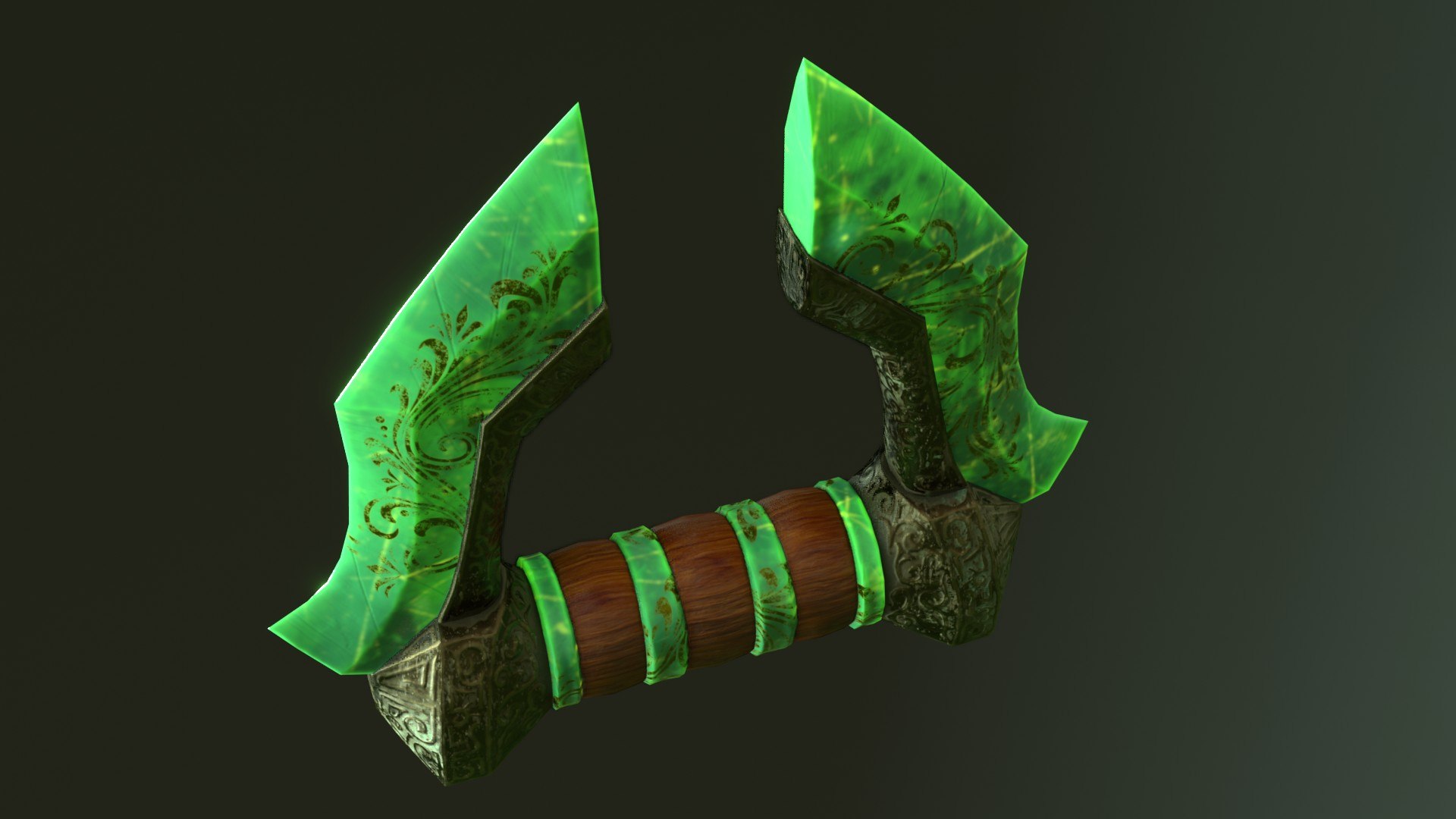 Fantasy Jade Weapon Set Model - TurboSquid 1940172