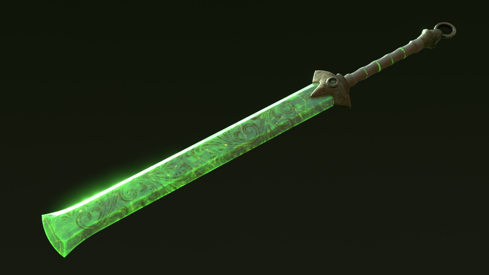 Fantasy Jade Weapon Set Model - TurboSquid 1940172