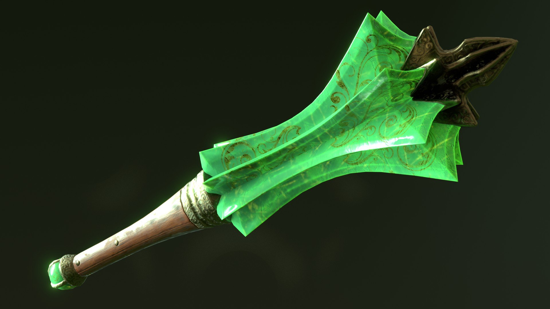 Fantasy Jade Weapon Set Model - TurboSquid 1940172