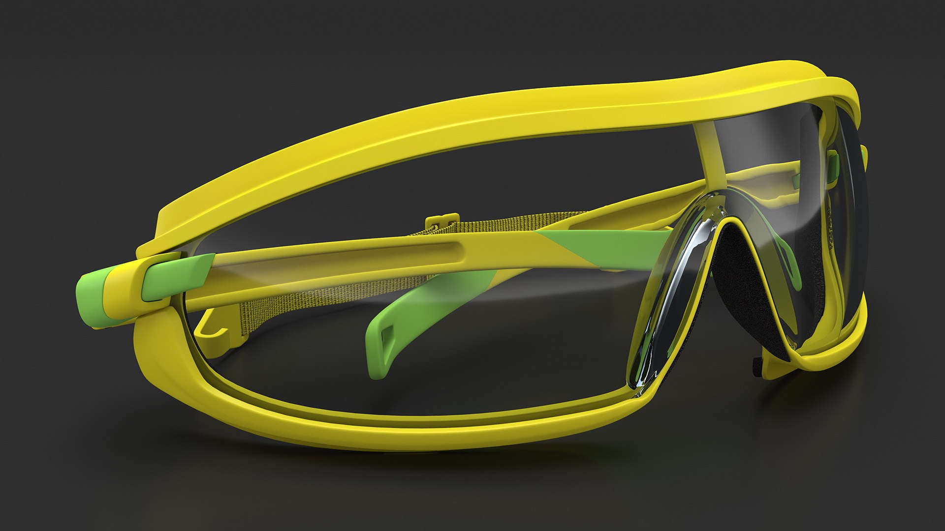 3D Safety Sports Goggles With Adjustable Strap Model - TurboSquid 2213141