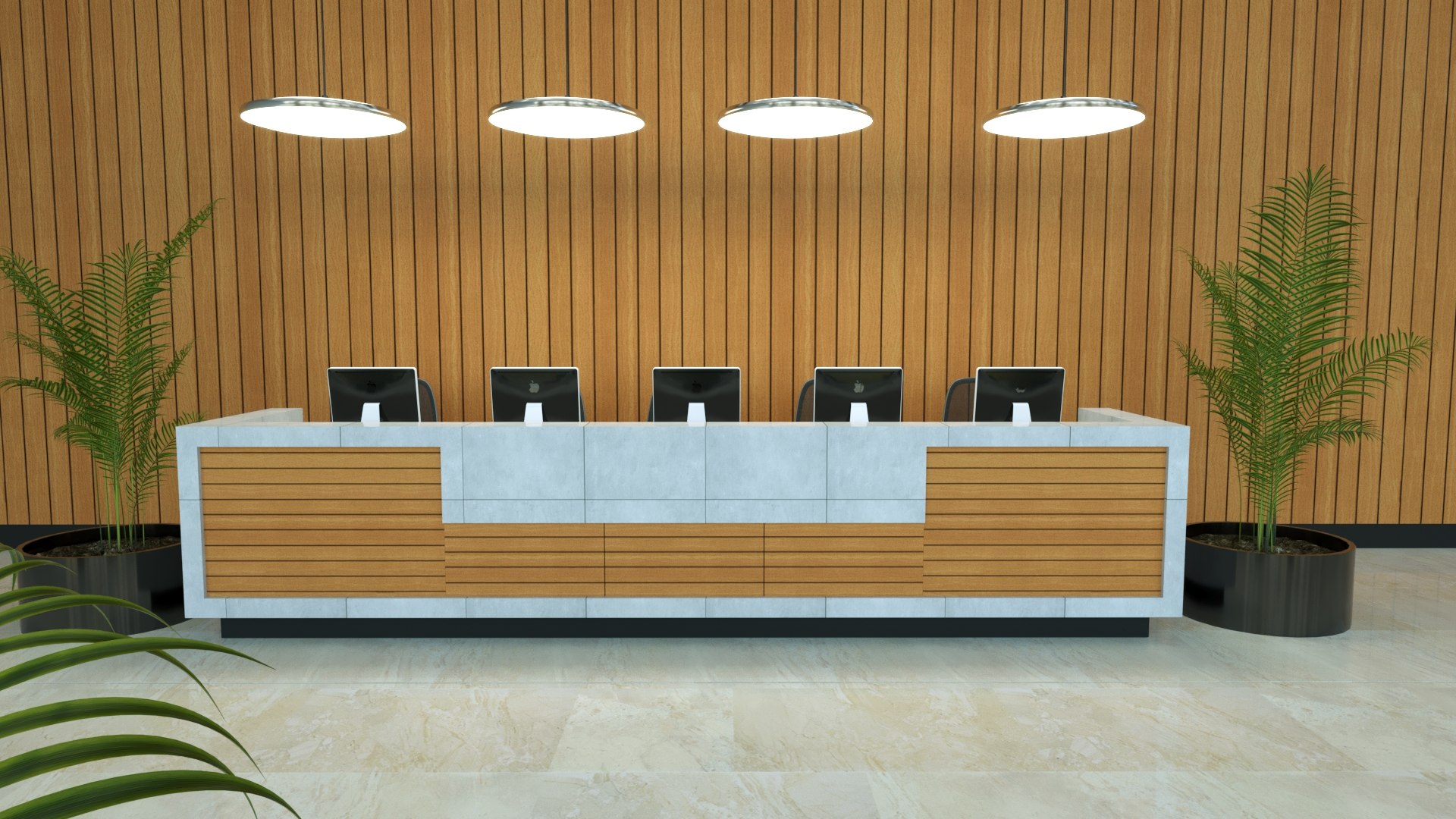 3D Lobby Design Modern Model - TurboSquid 1649423