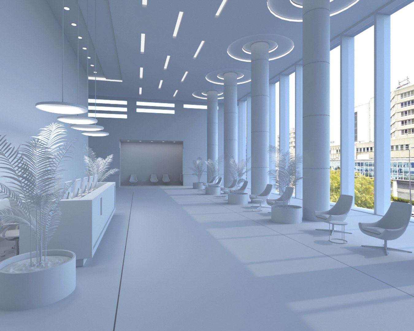 3D Lobby Design Modern Model - TurboSquid 1649423