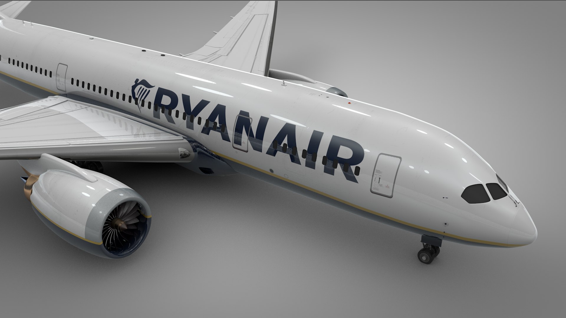 3D Boeing 787 Dreamliner Ryanair Model - TurboSquid 1614656