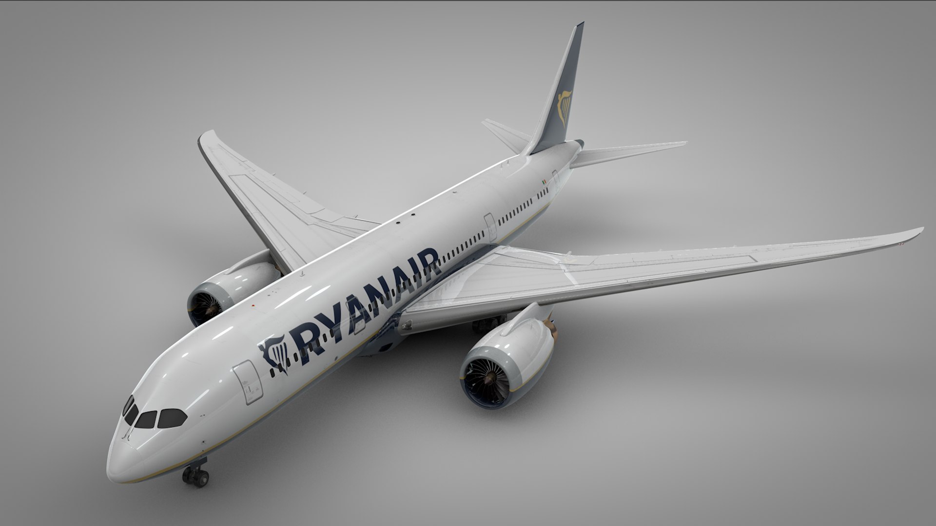 3D Boeing 787 Dreamliner Ryanair Model - TurboSquid 1614656