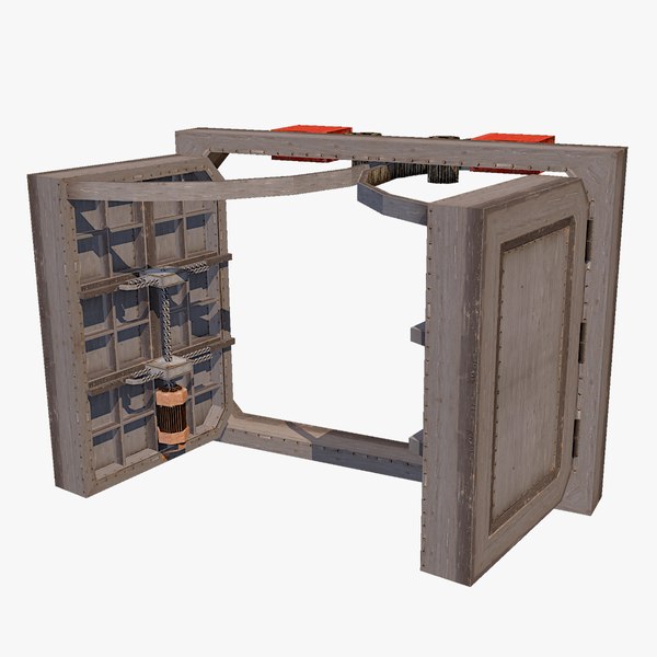 3D Bunker Gate Low Poly - TurboSquid 1887716