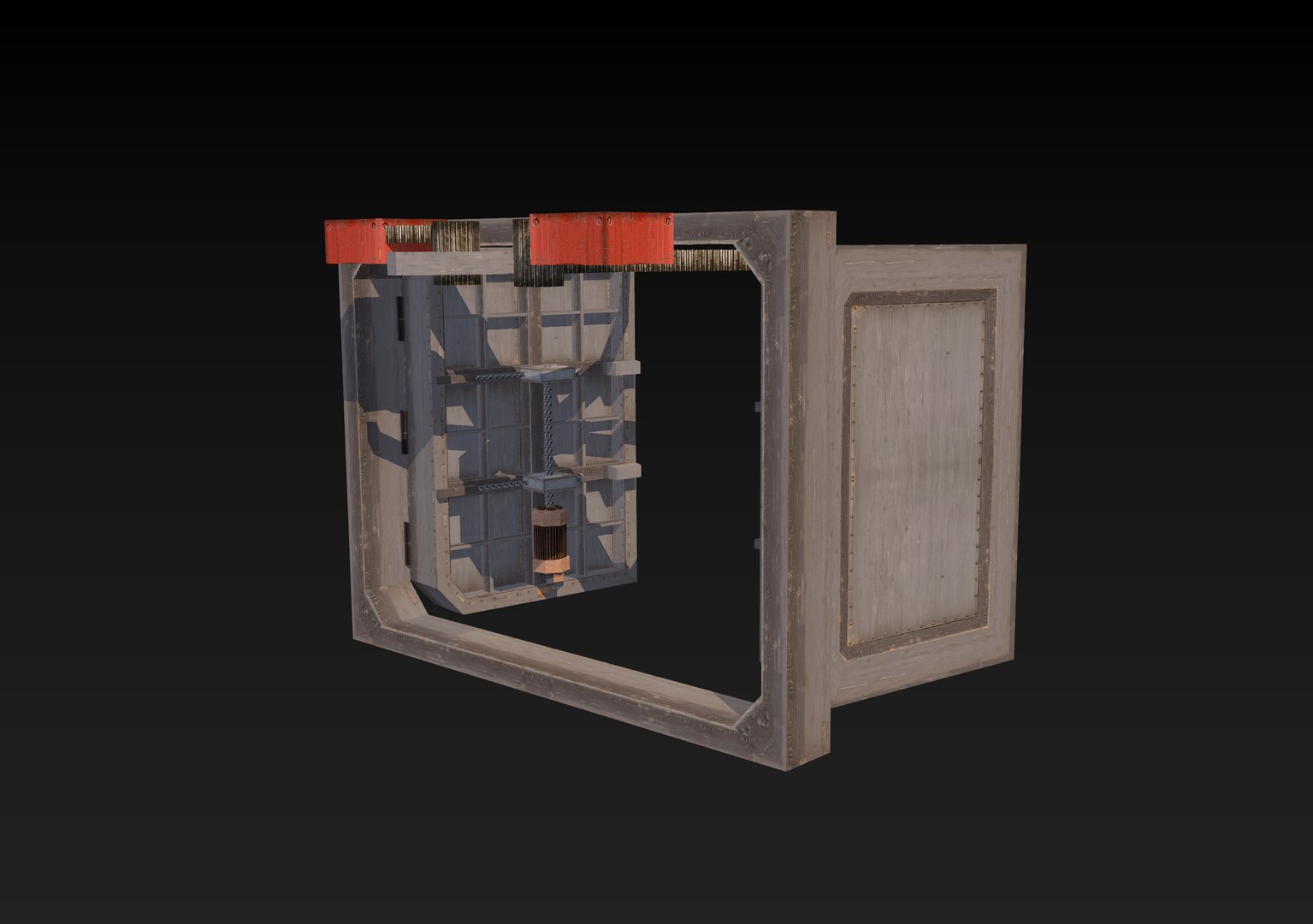 3D Bunker Gate Low Poly - TurboSquid 1887716