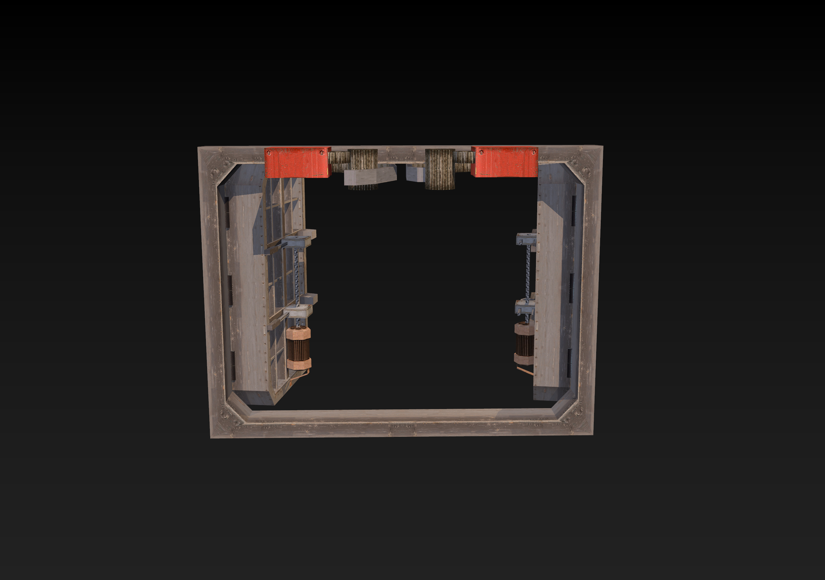 3D Bunker Gate Low Poly - TurboSquid 1887716