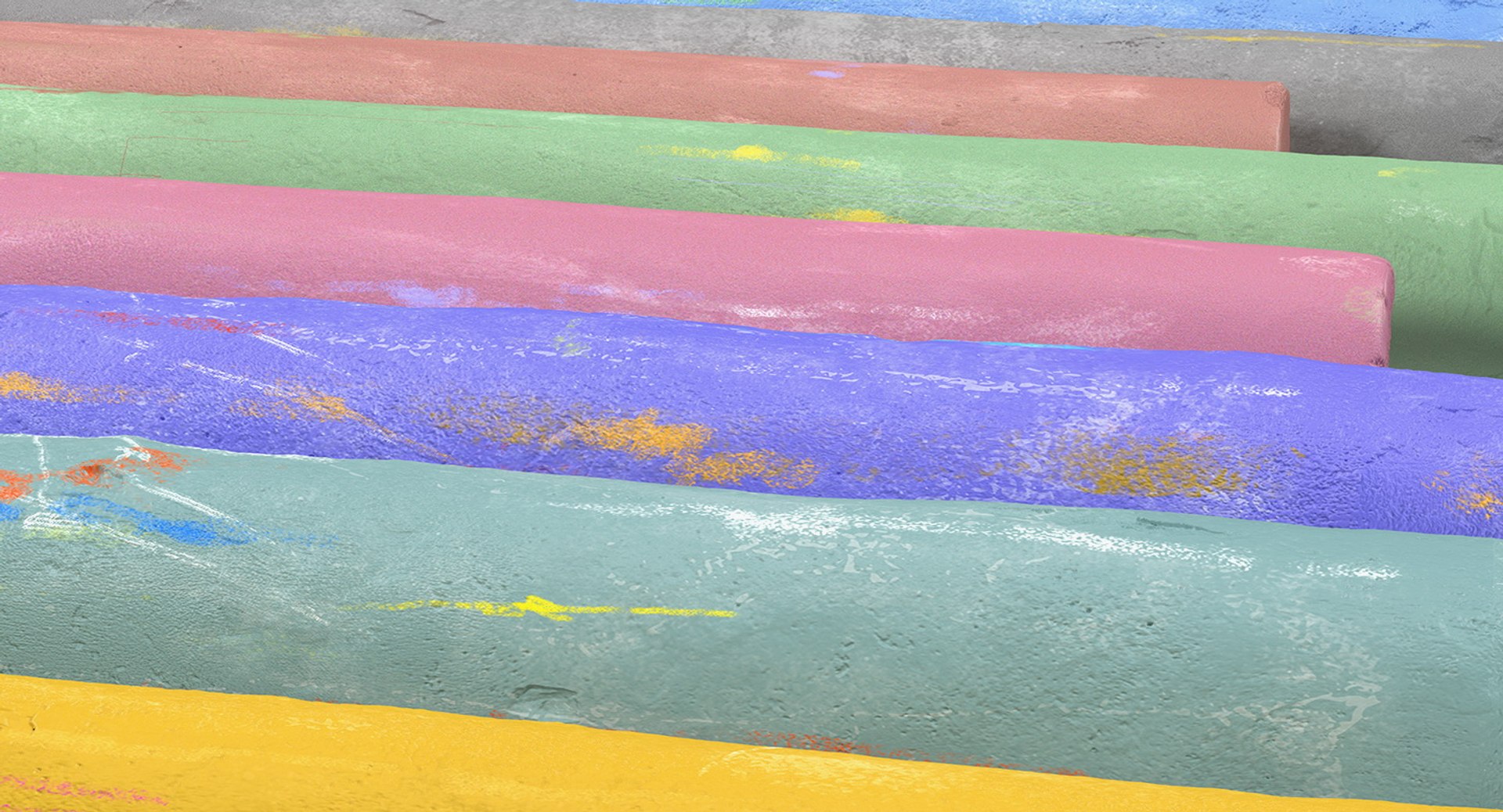 3D Chalks Crayons - TurboSquid 1402548