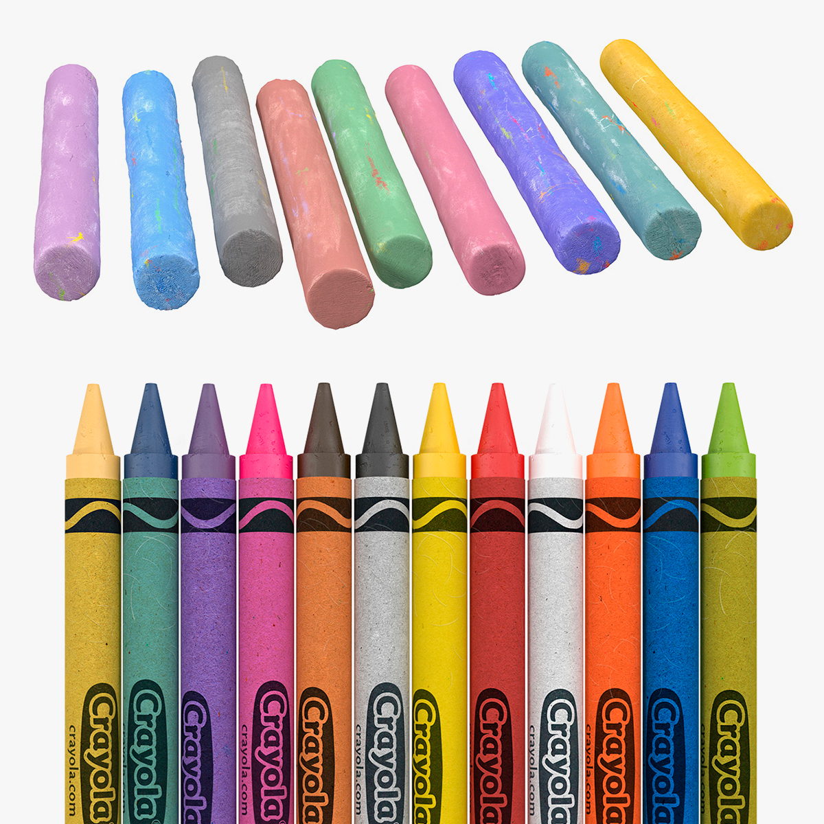 3D chalks crayons - TurboSquid 1402548