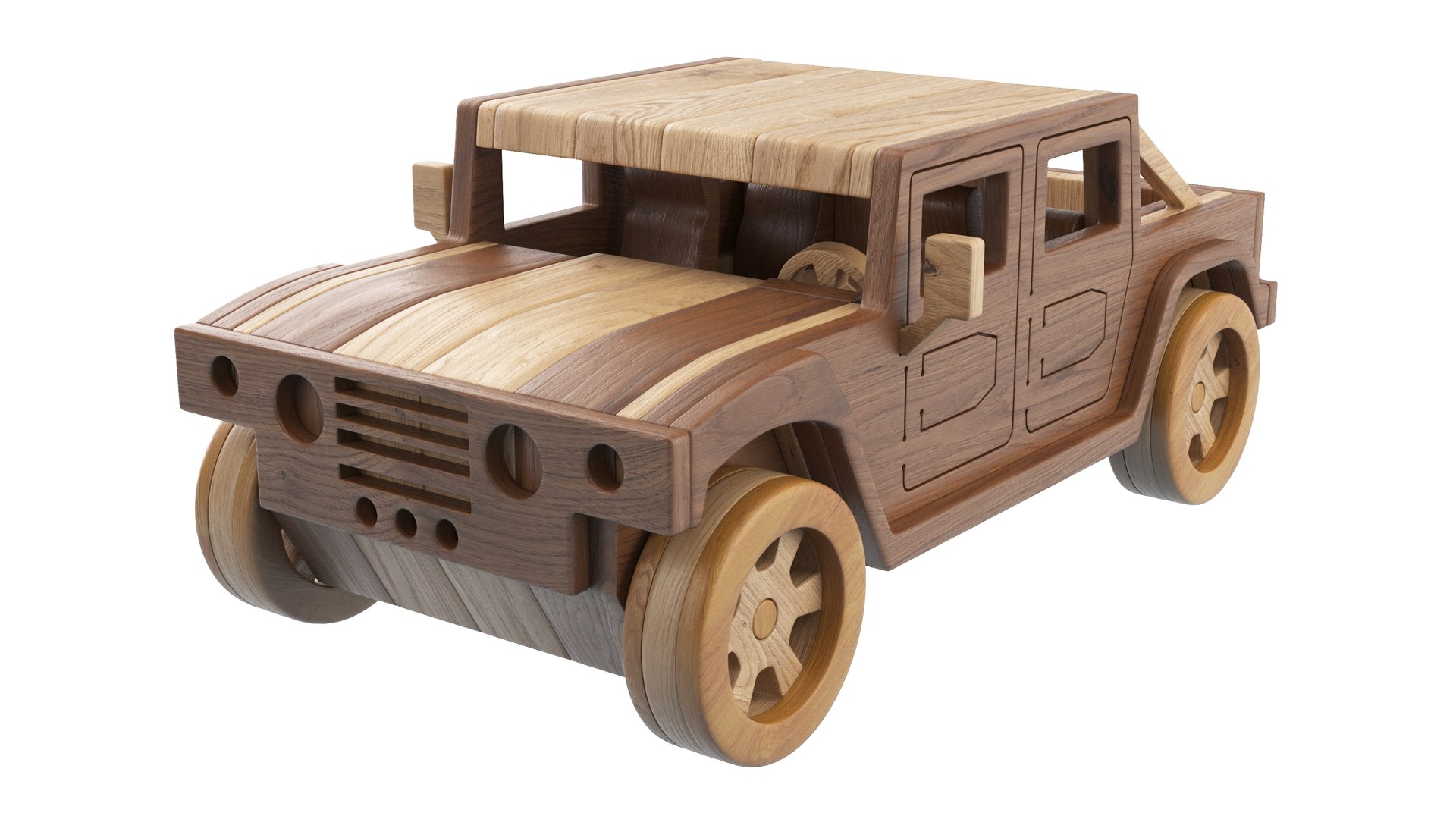 3D Wooden 4x4 Toy - TurboSquid 2349561