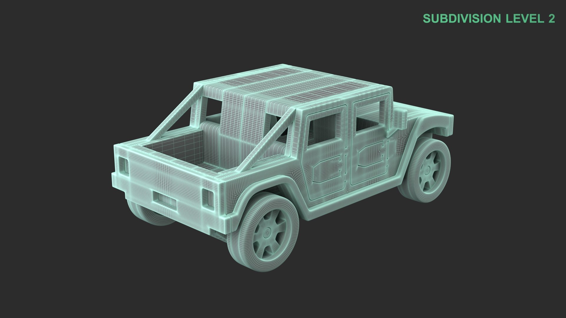 3D Wooden 4x4 Toy - TurboSquid 2349561