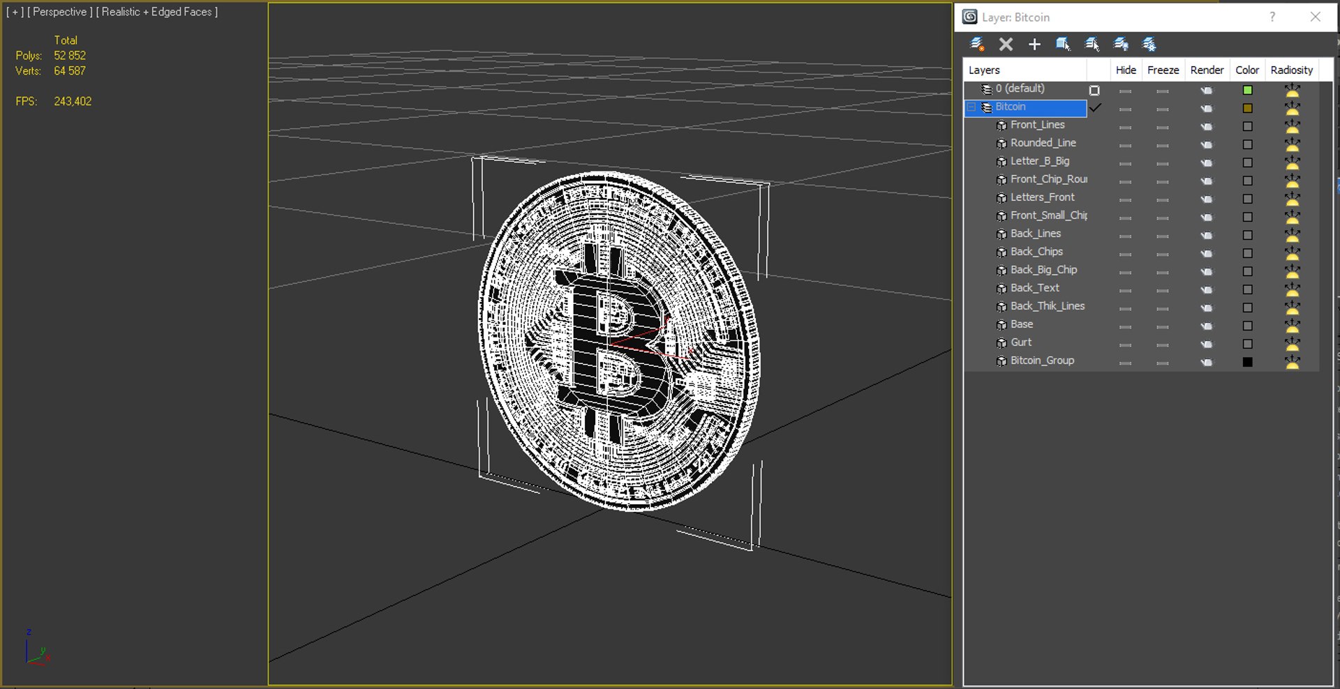 Bitcoin coin 3D model - TurboSquid 1221794