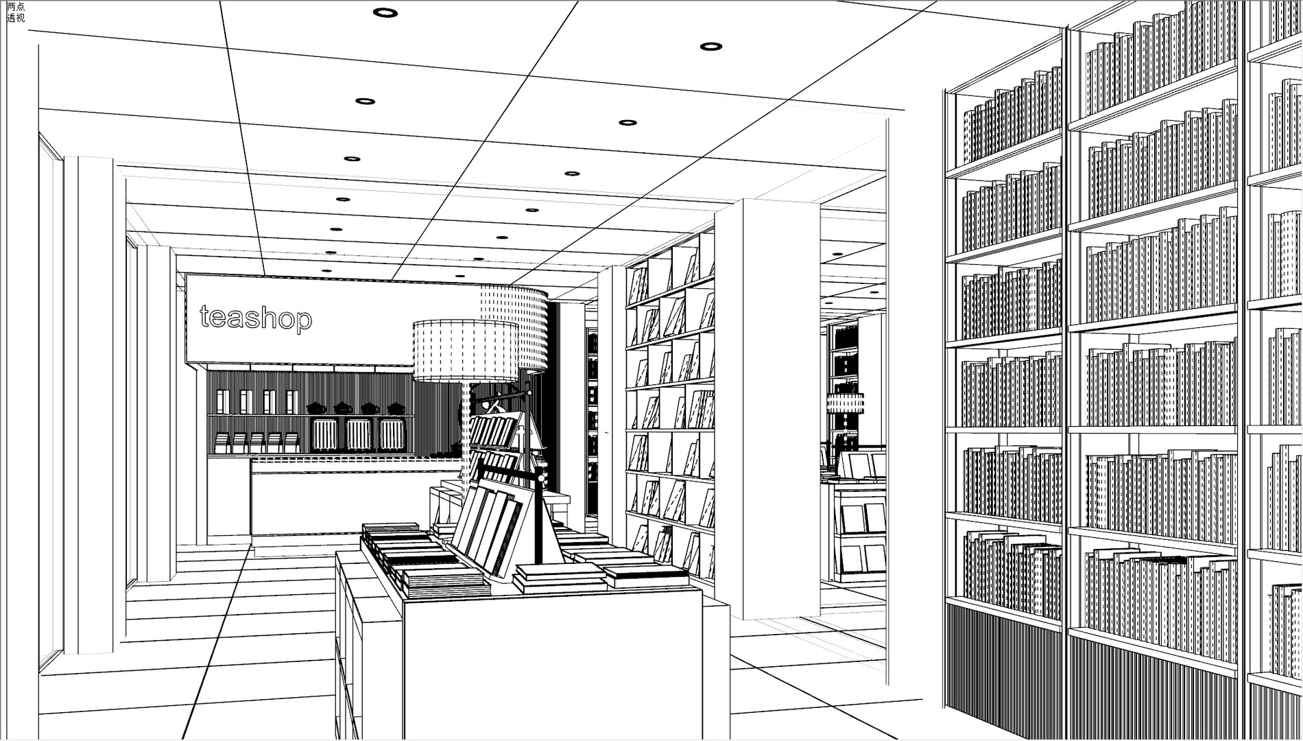Bookstore Cafe Shop Interior-A7 3D Model - TurboSquid 2009830