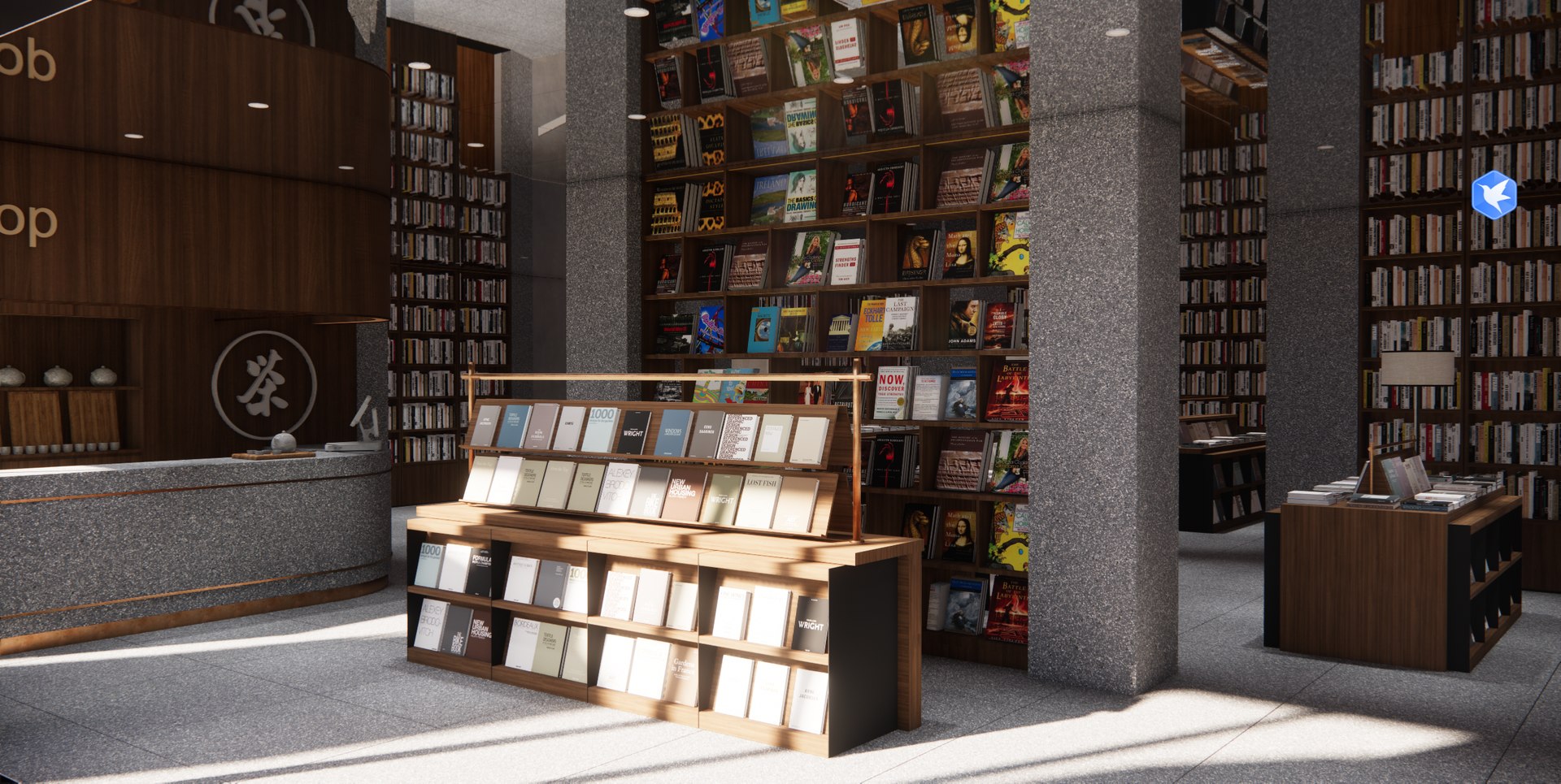 Bookstore Cafe Shop Interior-A7 3D Model - TurboSquid 2009830