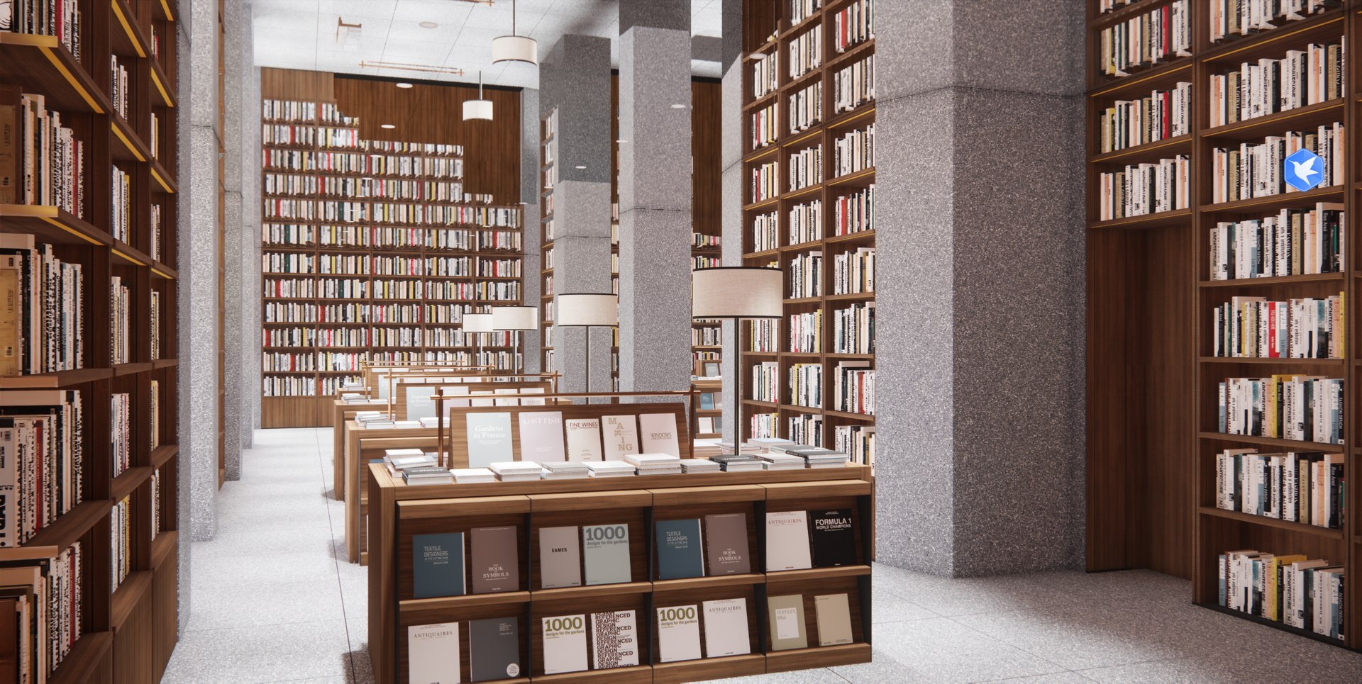 Bookstore Cafe Shop Interior-A7 3D Model - TurboSquid 2009830