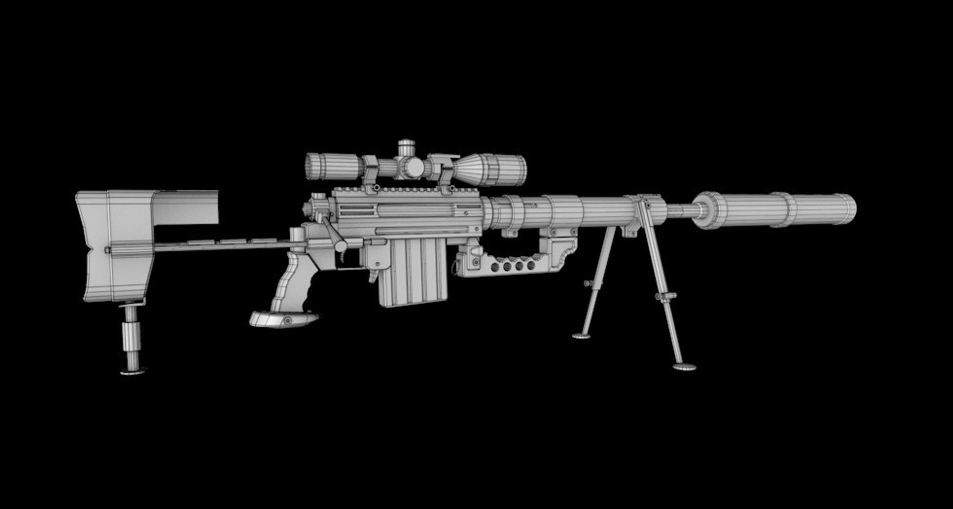 3d Cheytac M200 Sniper Rifle Model