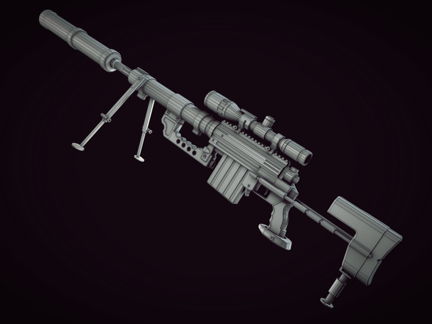 3d Cheytac M200 Sniper Rifle Model