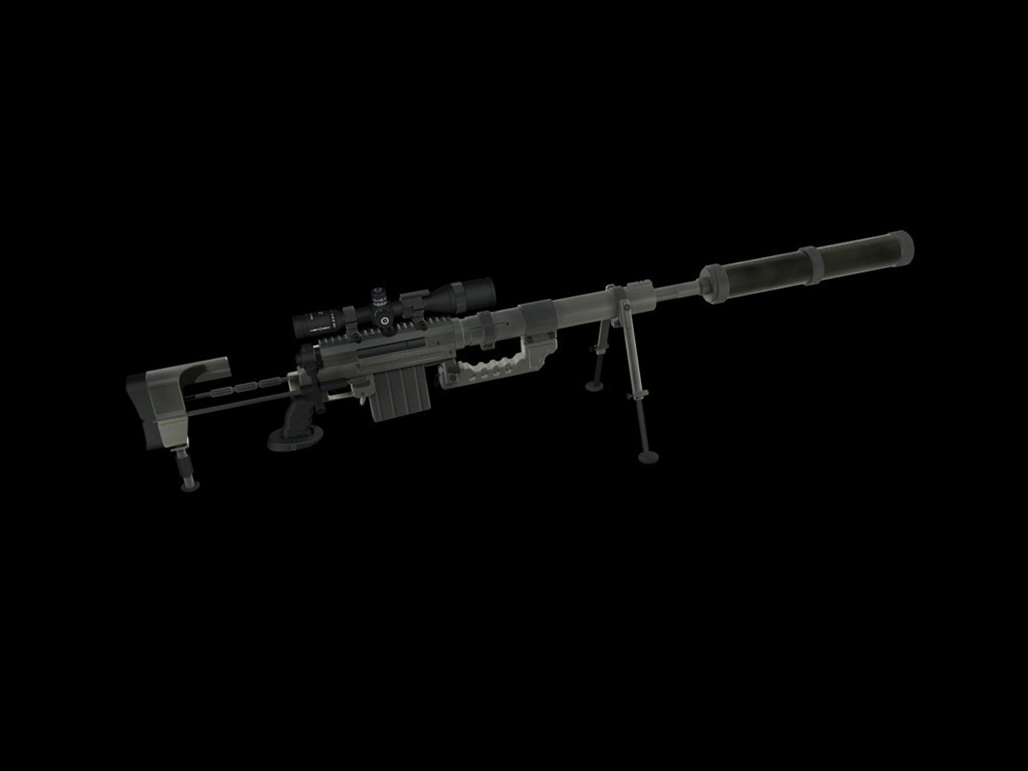 3d Cheytac M200 Sniper Rifle Model