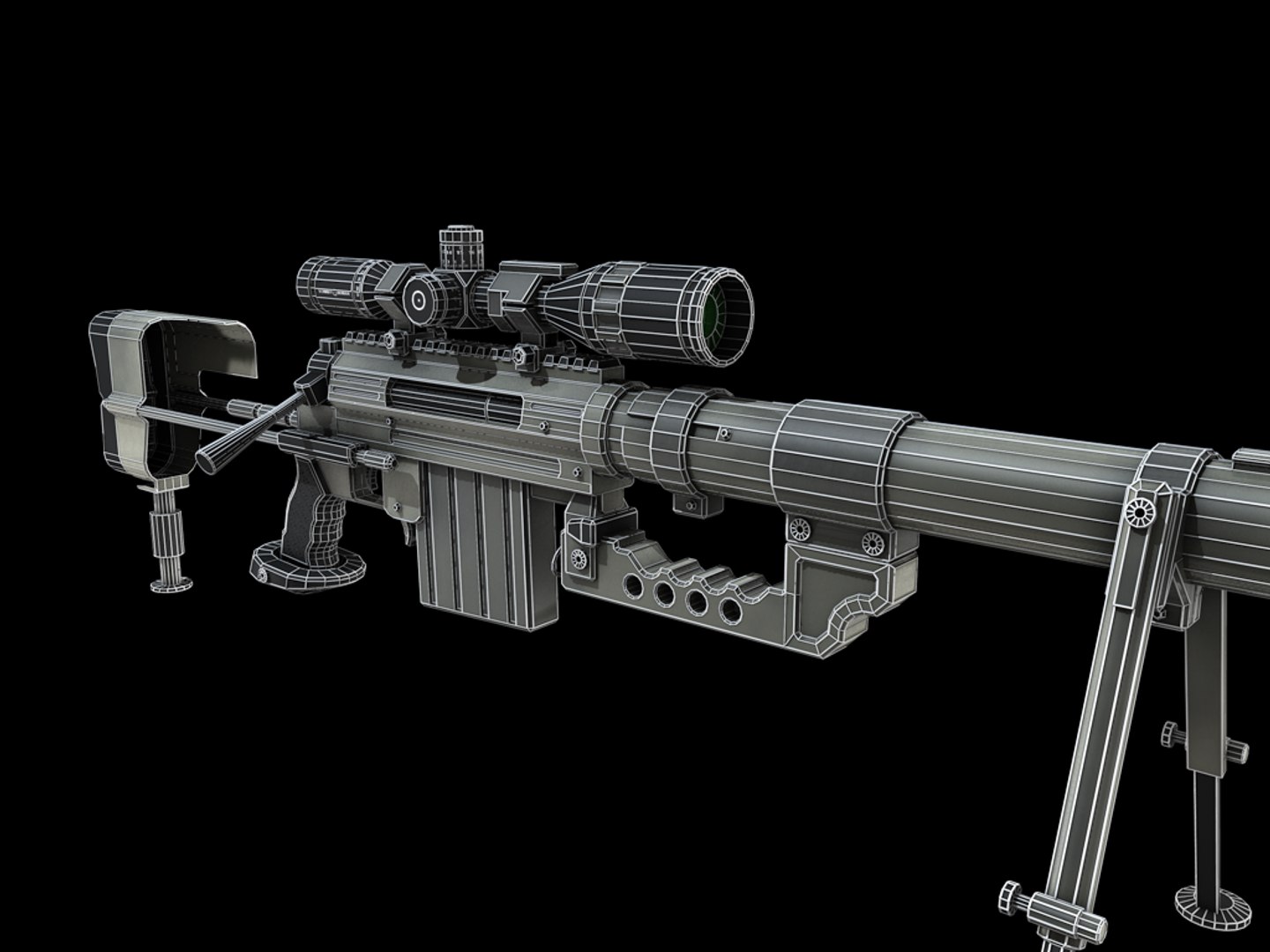 3d Cheytac M200 Sniper Rifle Model