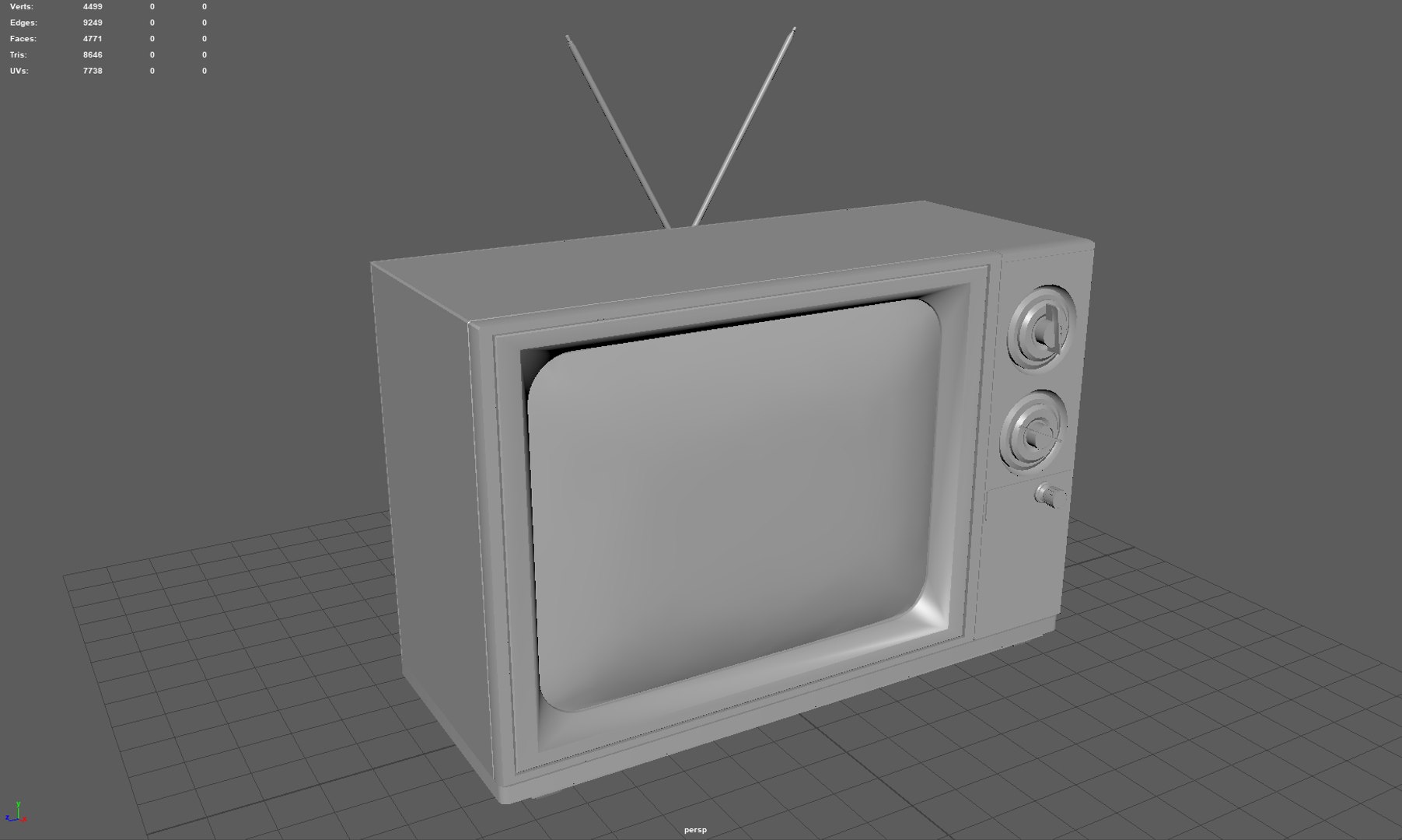 Old Tv 3D Model - TurboSquid 1703093