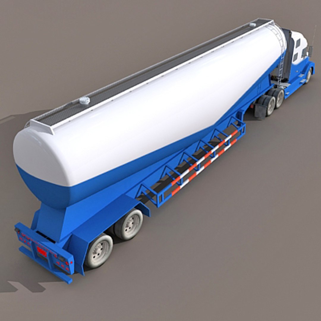 3d truck trailer model
