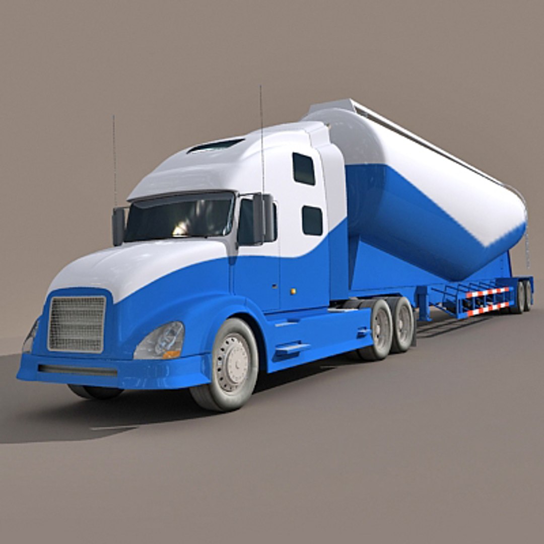 3d truck trailer model