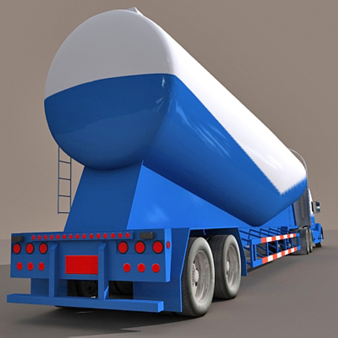 3d truck trailer model
