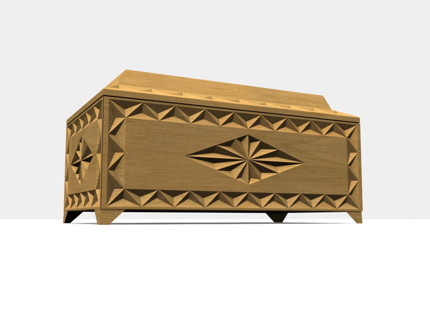 3d model carved caskets