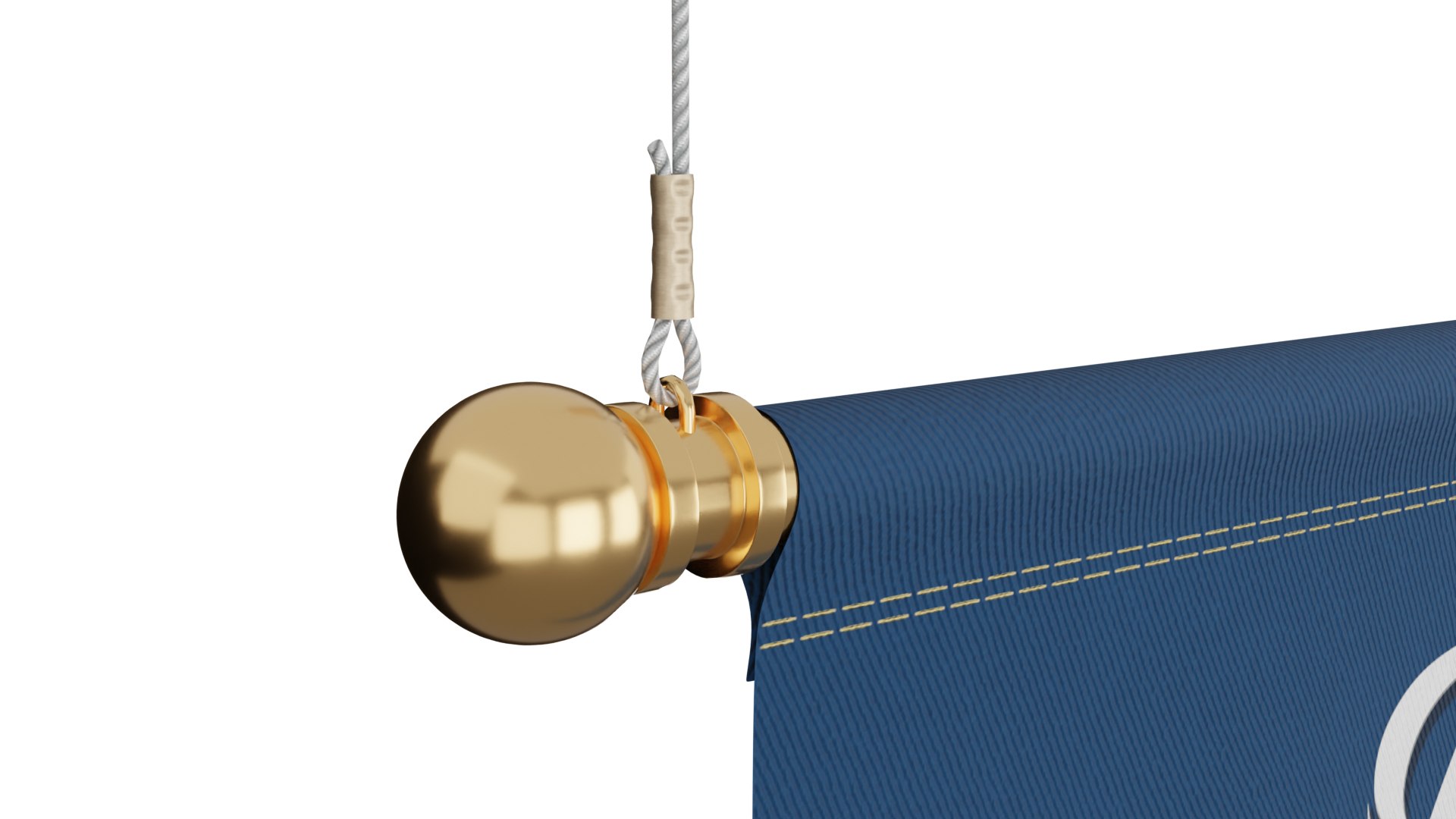 Short Blue Flag Model - TurboSquid 2216467
