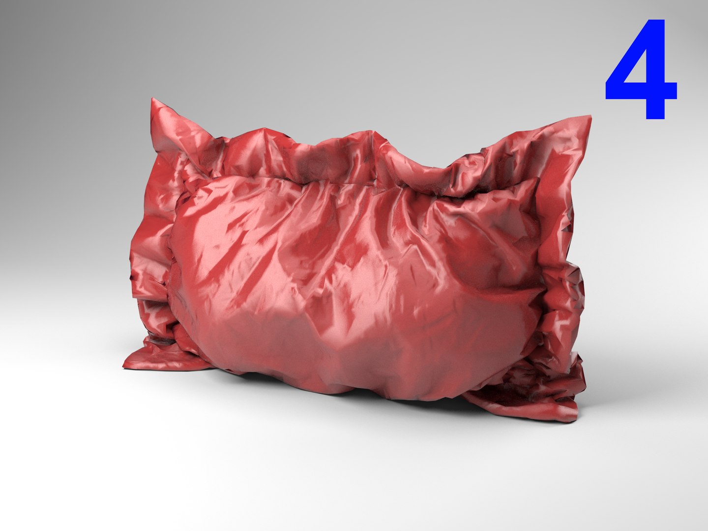 4 HQ crumpled pillows model - TurboSquid 1866354