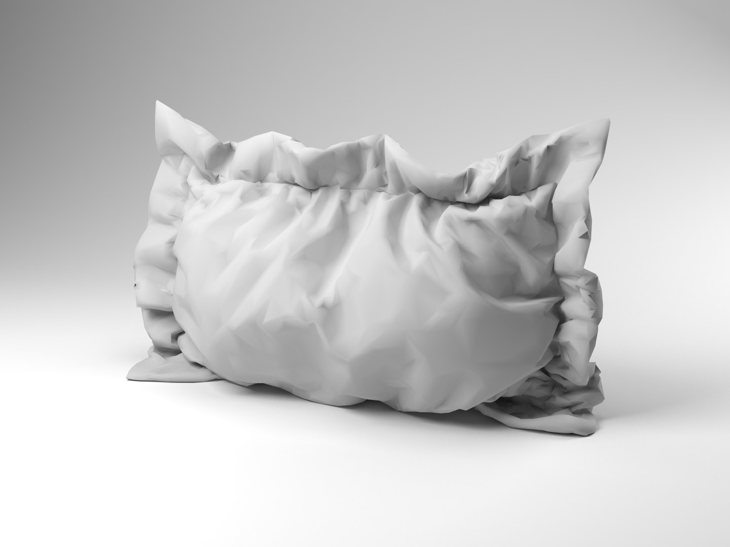 4 HQ crumpled pillows model - TurboSquid 1866354