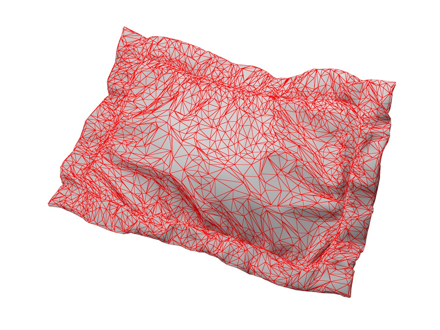 4 HQ crumpled pillows model - TurboSquid 1866354