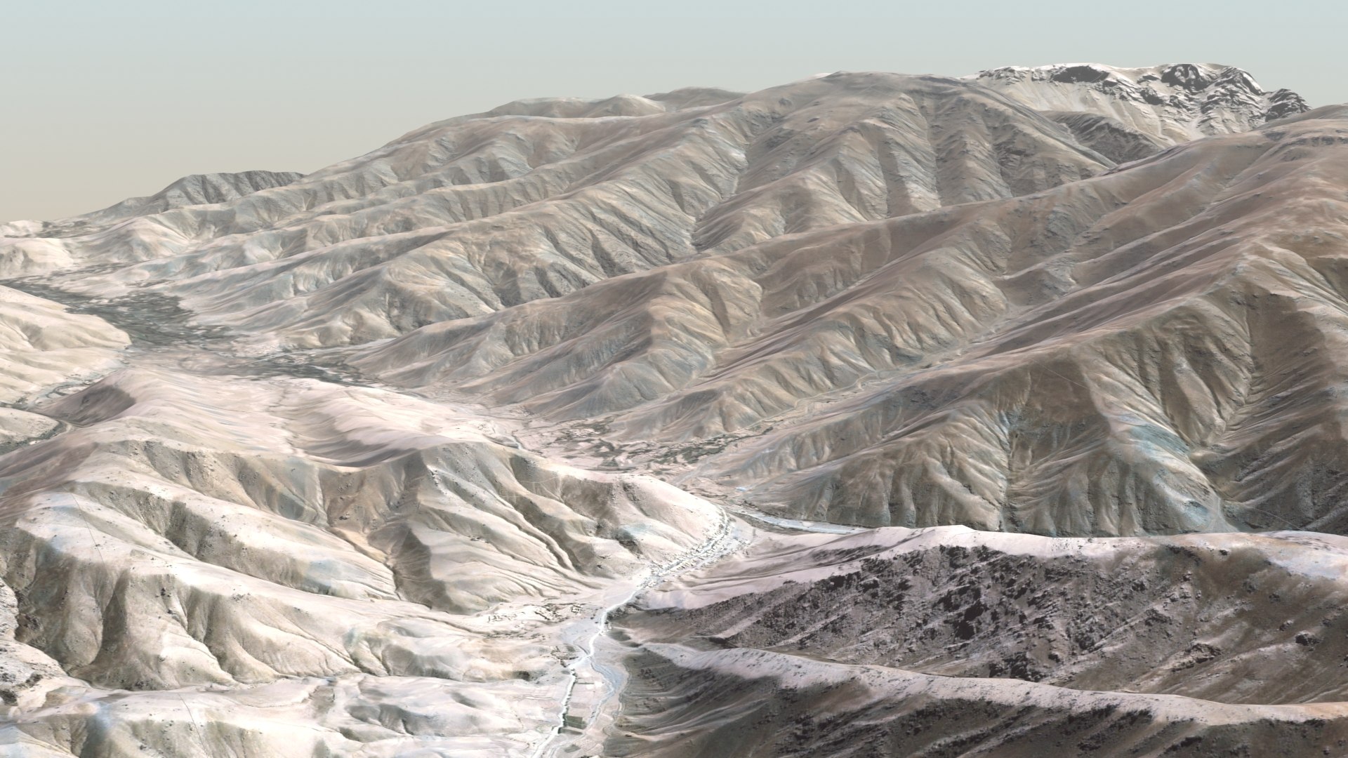 16km Mountain Terrain Landscape 3d Model